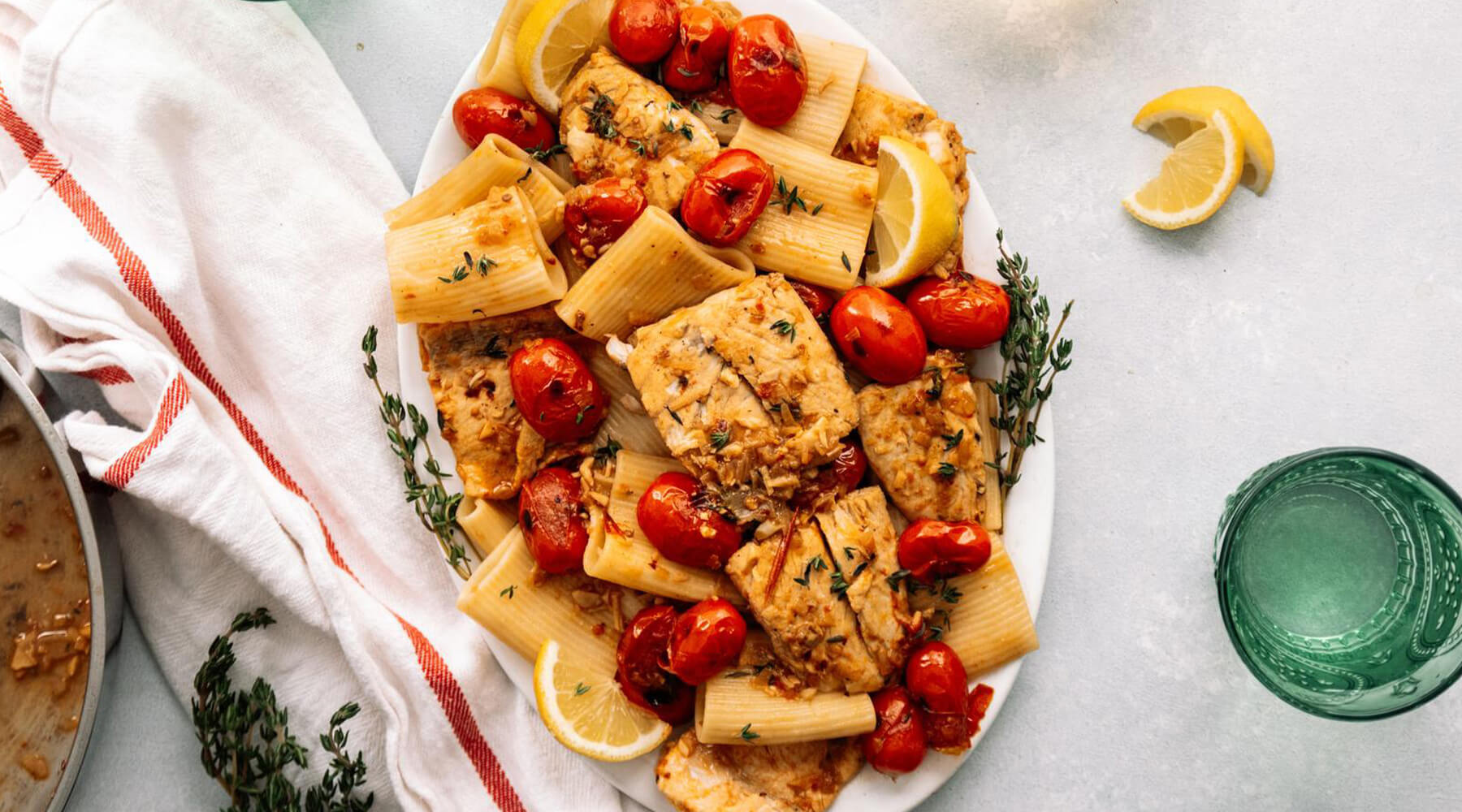 Easy Fish Pasta with Blistered Tomatoes | The Better Fish® Barramundi ...